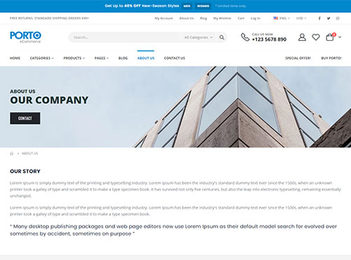 Porto - Responsive HTML5 Template